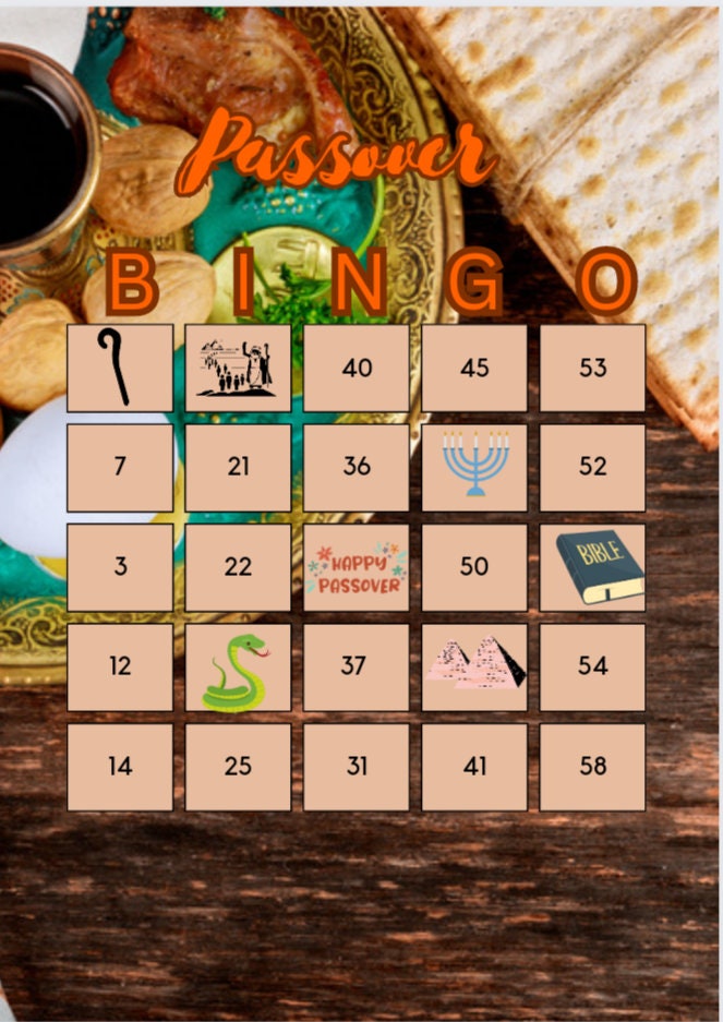 Passover Bingo - Etsy