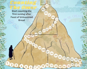 Omer Counter (laser Engraved) With Optional Personalization on the Back ...