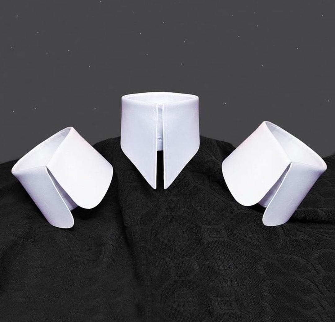 Stiff Detachable Collar for Shirt Vintage Longpoint Collar Wing Collar ...