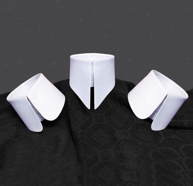 Stiff Detachable Collar for Shirt Vintage Longpoint Collar Wing Collar ...
