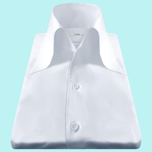 One Piece Cooper Collar Shirt for Men's Long Pointed Button up ...