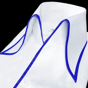 One Piece Cooper Collar White Shirt Contrast Trim for Men's Long ...