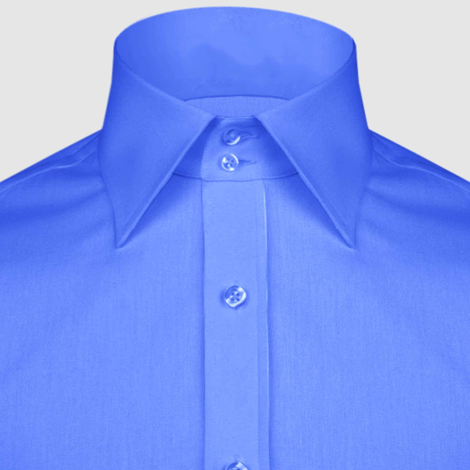 Spread High Collar Shirt Gift for Men 2 Buttons on Stiff High Neck Pointed Collar Shirt Kent ...