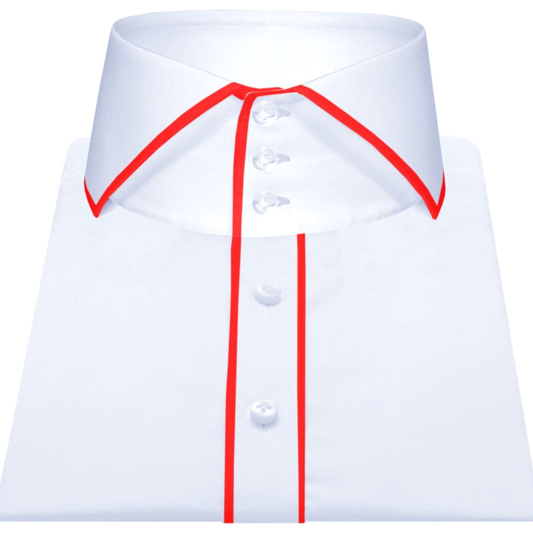 Extreme Cutaway Collar Shirt for Men Italian High Collar Shirt Regular ...