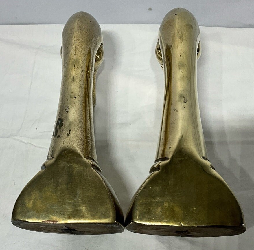Leonard Silver Co Solid Brass Collection Mallard Head Book Ends 9 Made ...
