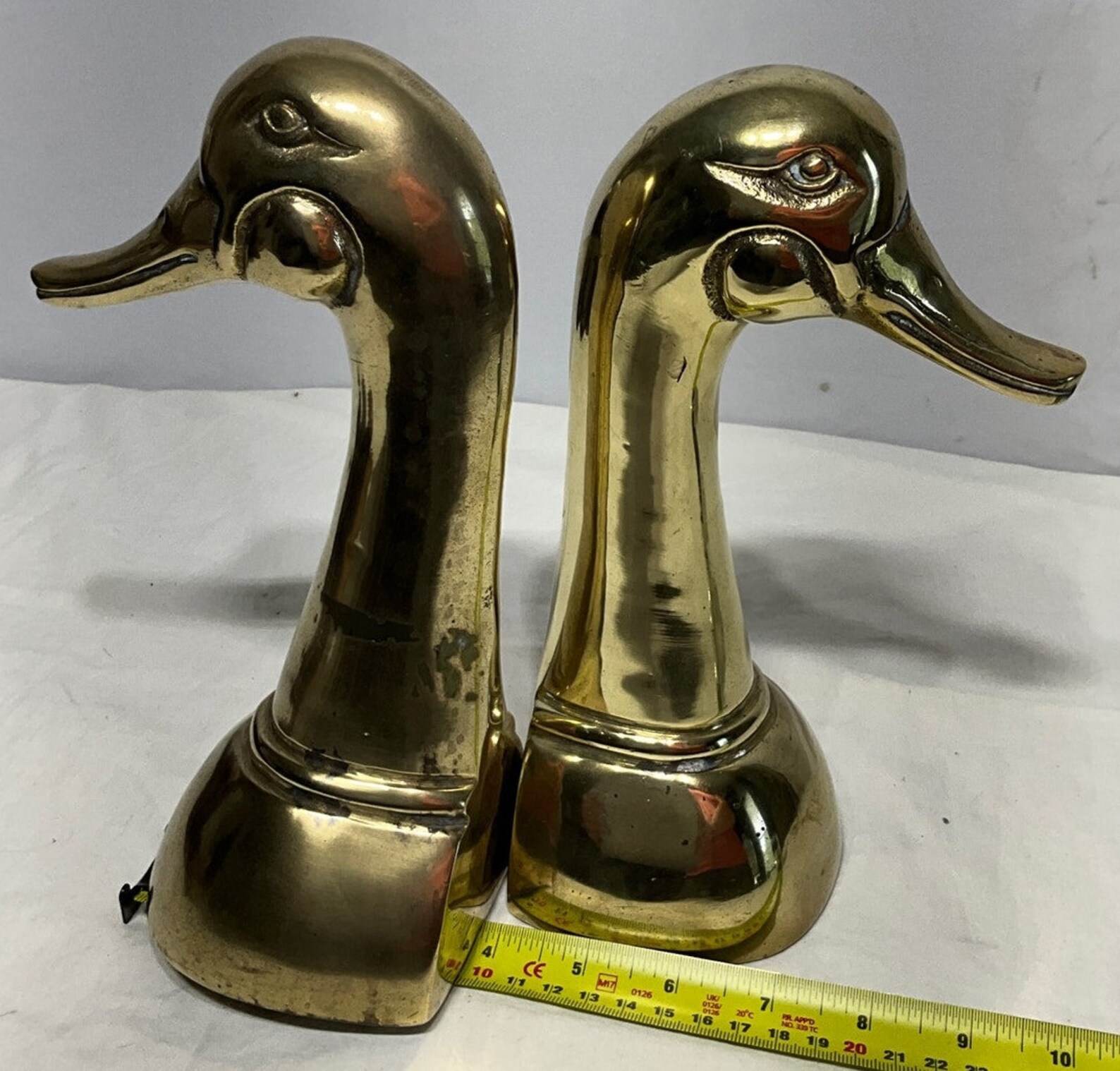 Leonard Silver Co Solid Brass Collection Mallard Head Book Ends 9 Made ...