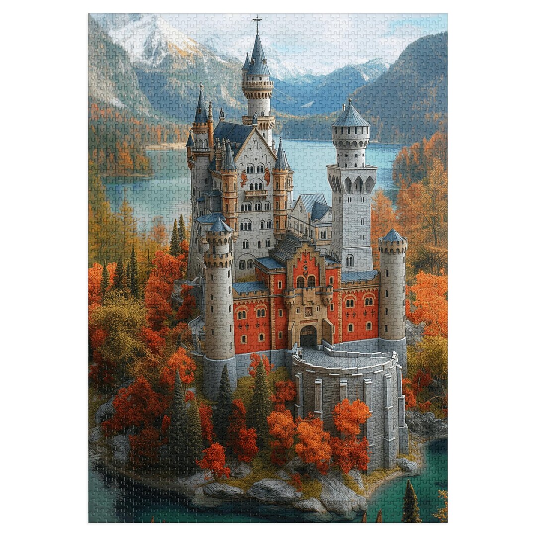Interpretation of Neuschwanstein Castle - 2000 Piece Jigsaw Puzzle ...