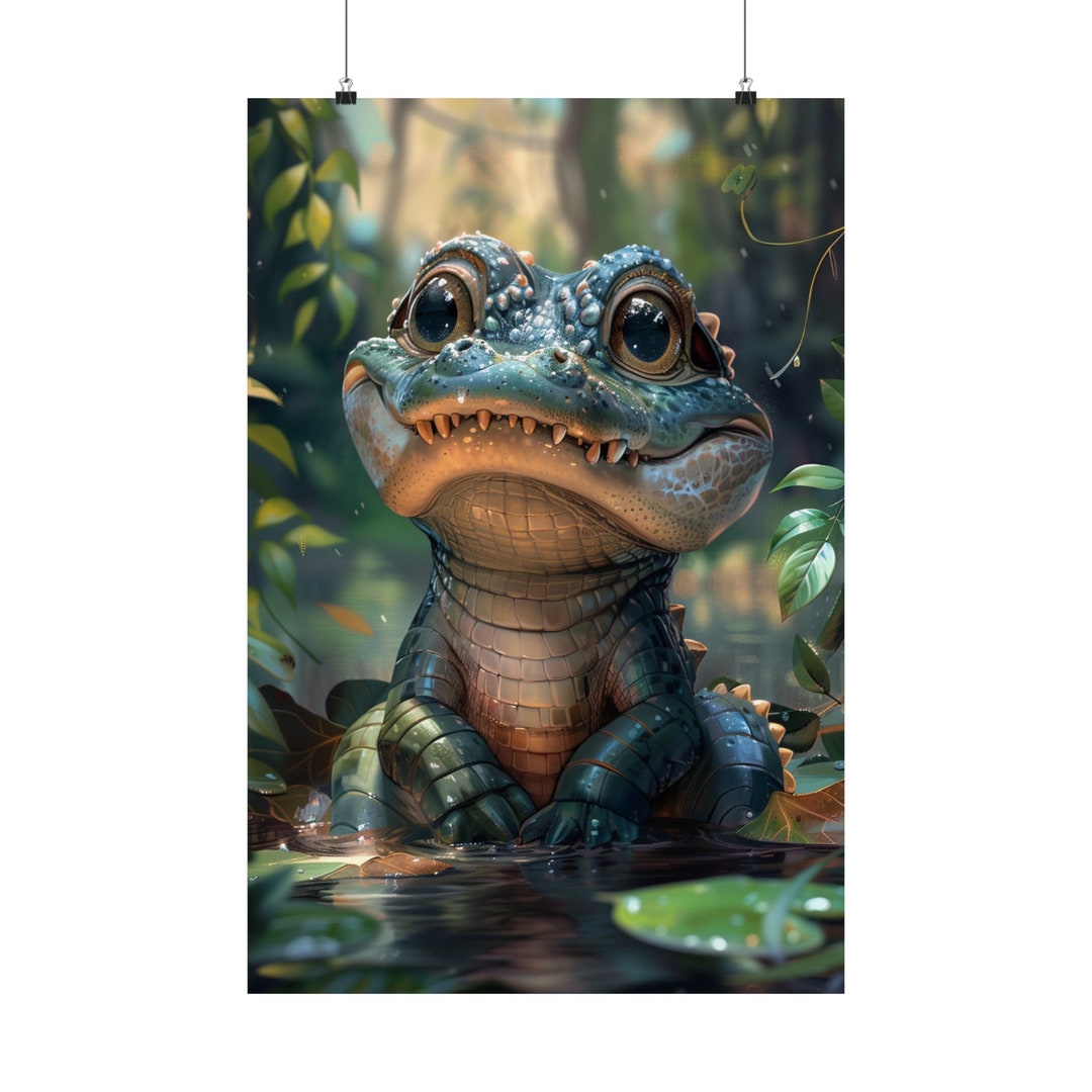 Ali the Alligator - Physical Print Many Sizes - Stunning Premium Poster ...