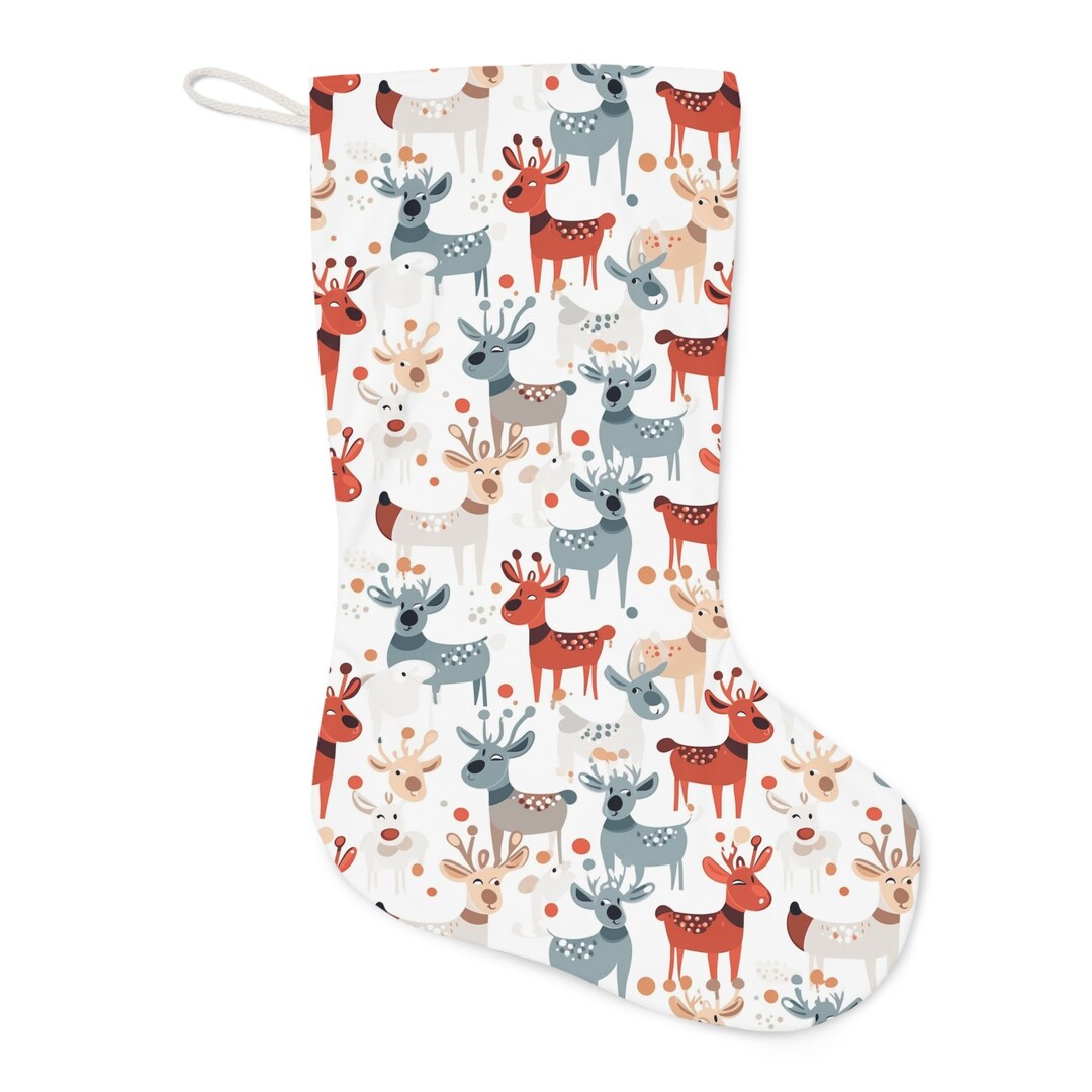 Santa Stockings: Christmas Reindeers - Festive Holiday Decor, Perfect ...