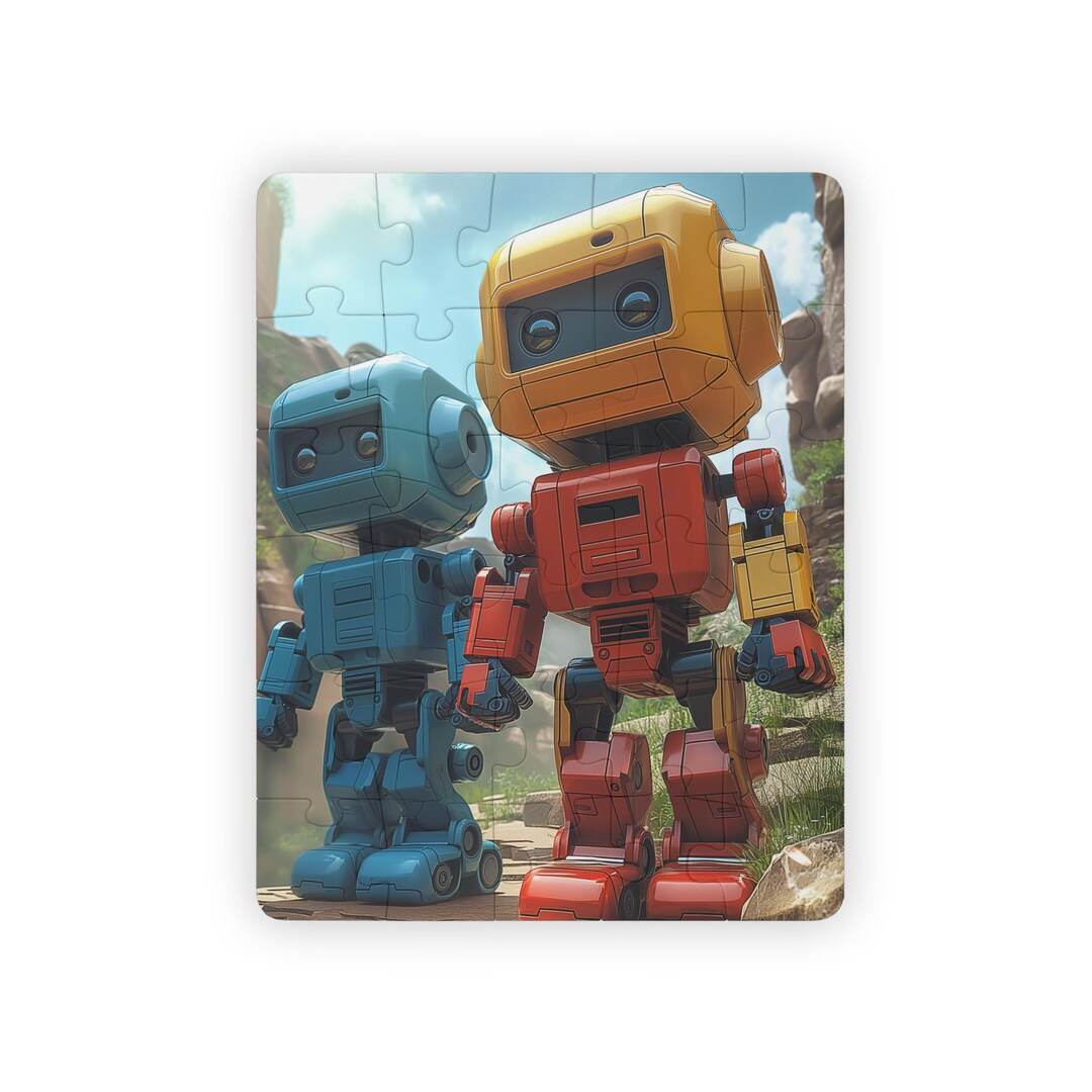 Echo and Torch the Friendly Robots - 30-piece Jigsaw Puzzle, Fun Indoor ...