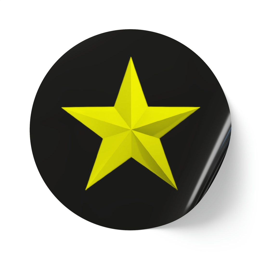 Gold Star Round Sticker Roll Add a Splash of Personality Everywhere You ...