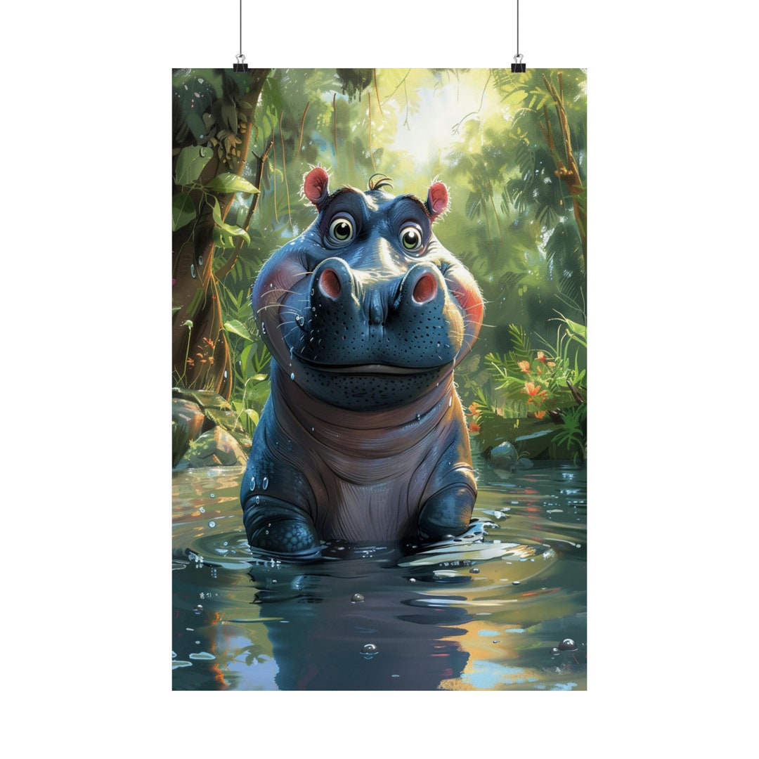 Harry Hippo Physical Print in Many Sizes Stunning Premium Poster Prints ...