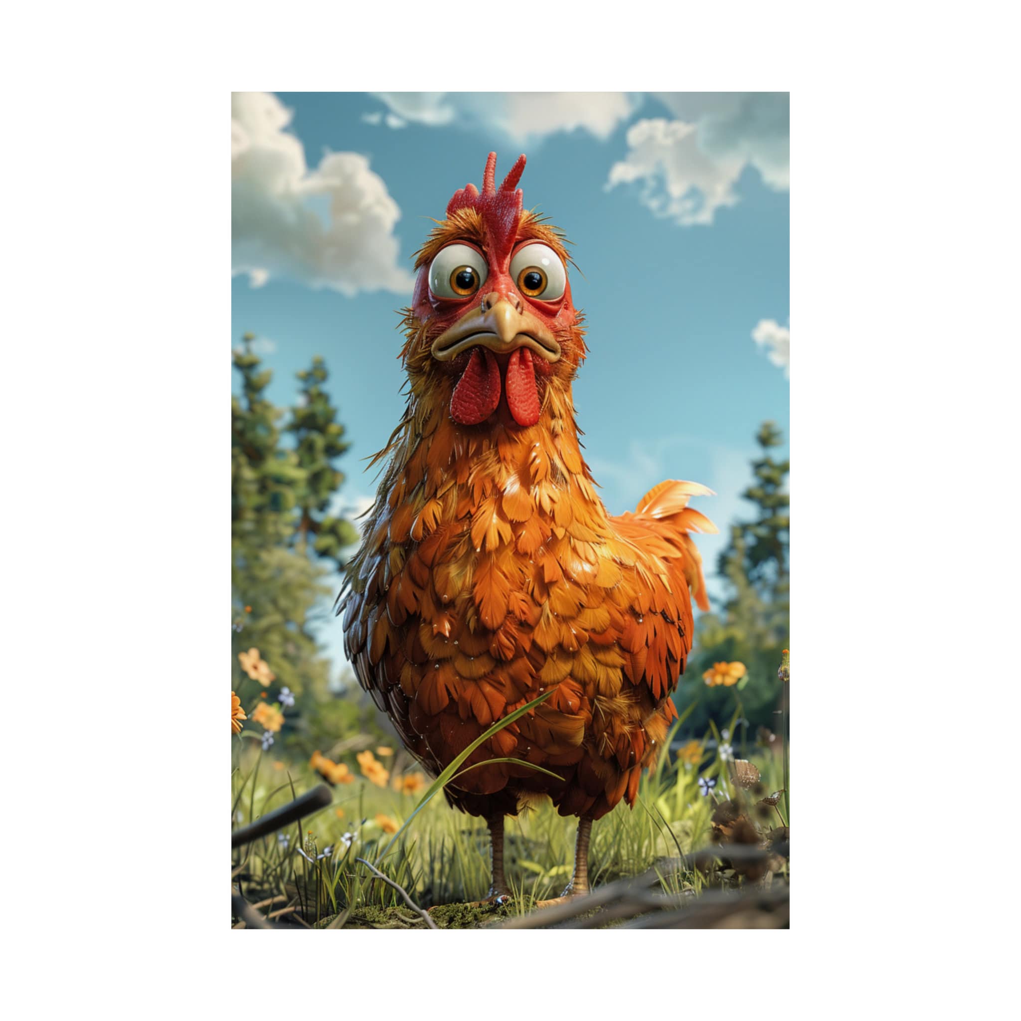 Chuck the Chicken Physical Print Many Sizes Stunning Premium Poster ...
