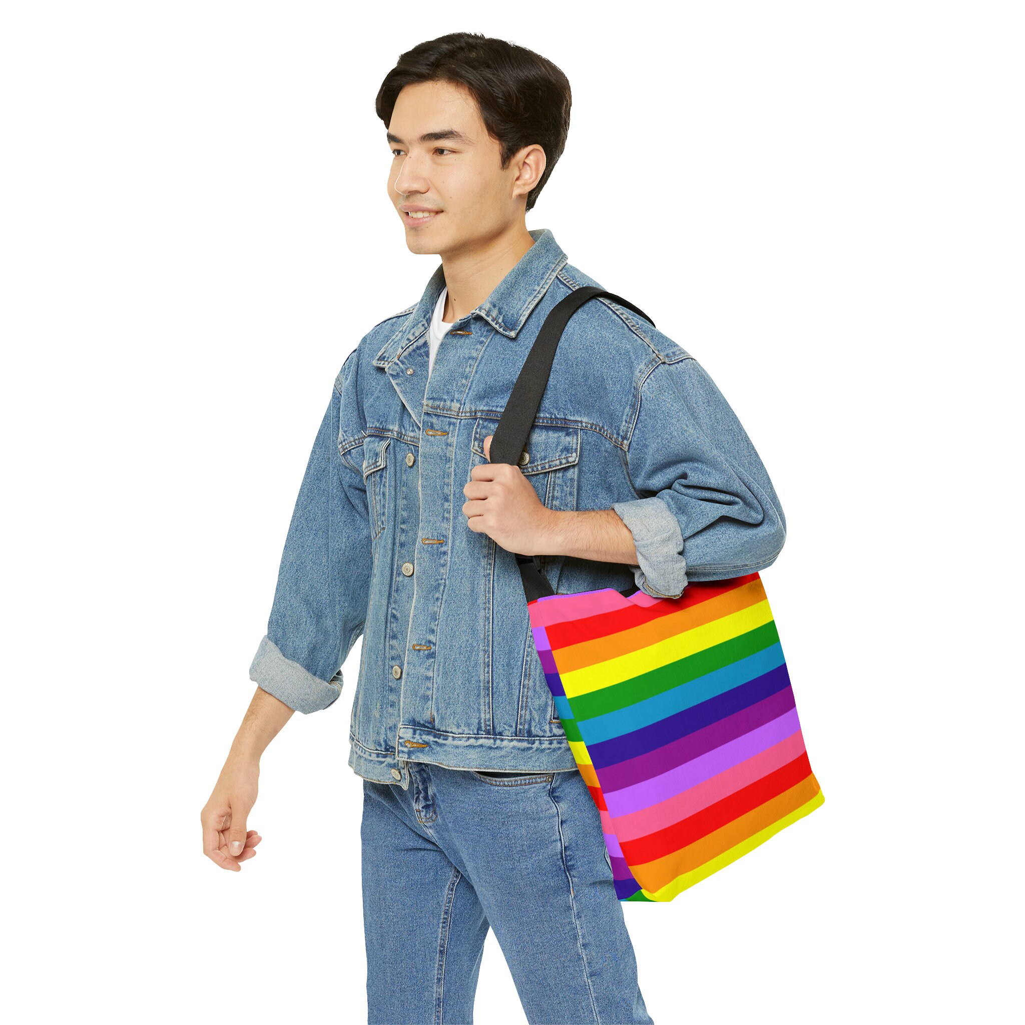 Tote Bag Pride Flag Print Rainbow Flag Print: Stylish Adjustable ...