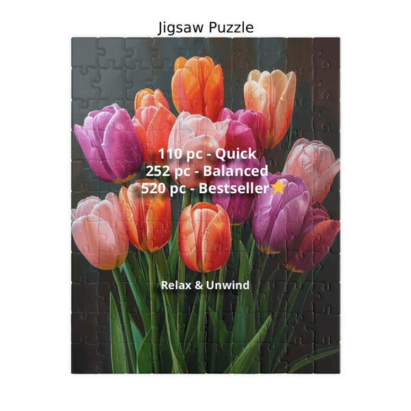 Tulips Jigsaw Puzzle - Etsy