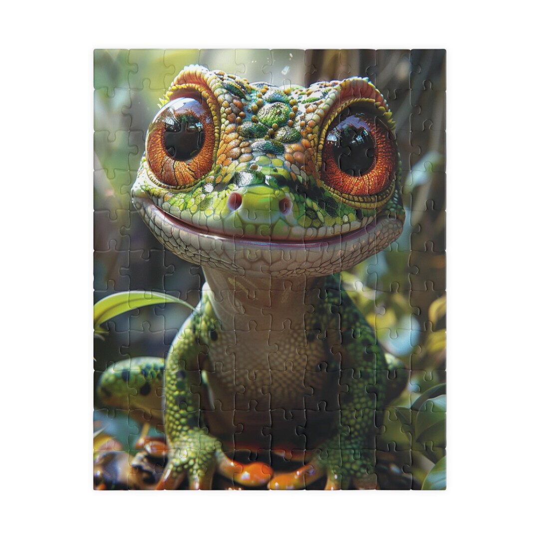 Garry the Gecko - Premium Puzzle Available in 110, 252, or 520 Pieces ...