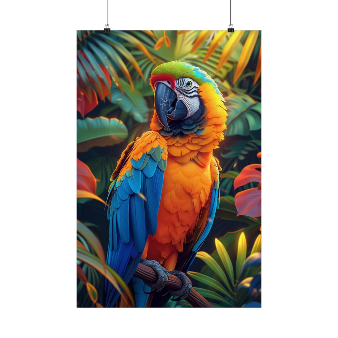 Majestic Macaw Physical Print in Many Sizes Stunning Premium Poster ...