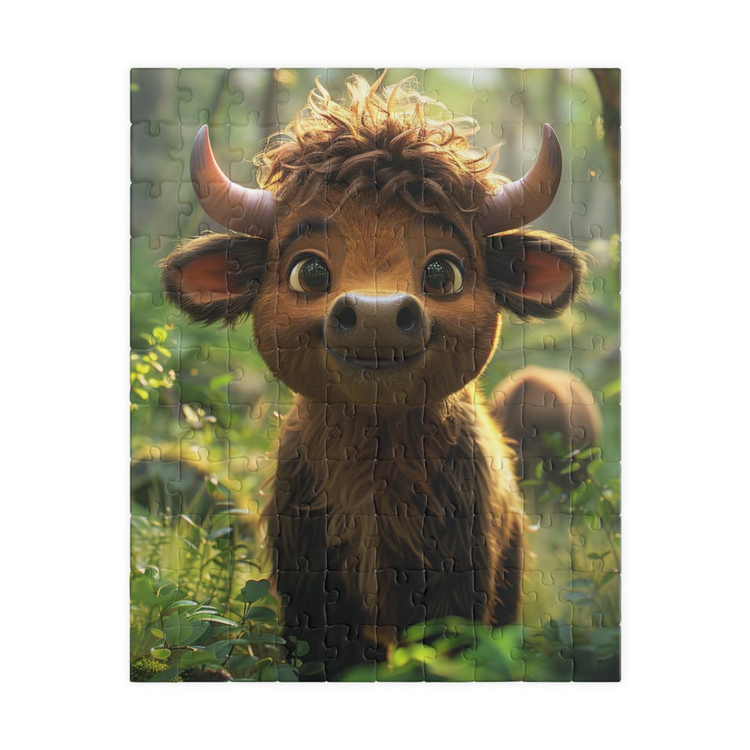 Charger the Baby Ox - Premium Puzzle Available in 110, 252, or 520 ...
