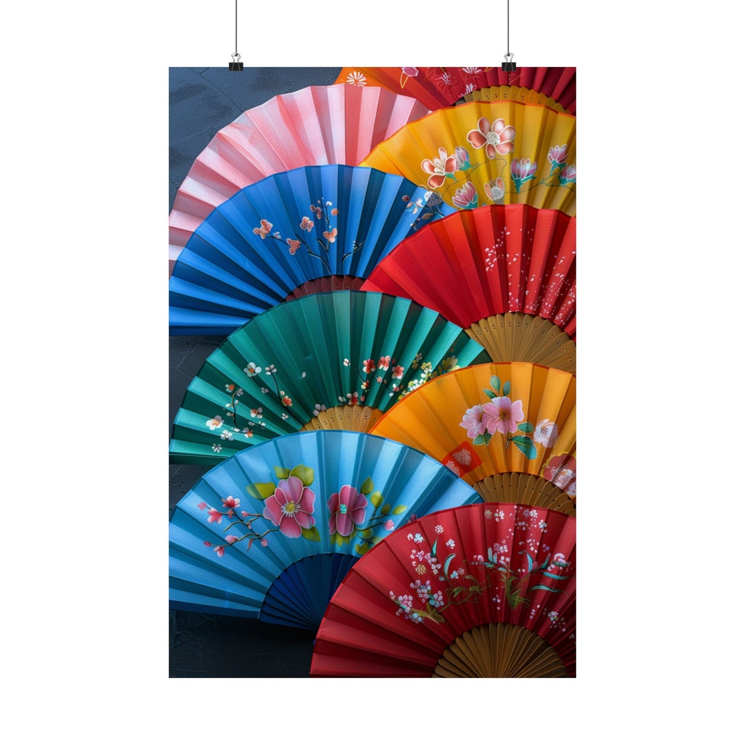 Japanese Inspired Fans - Physical Print Many Sizes - Stunning Premium ...