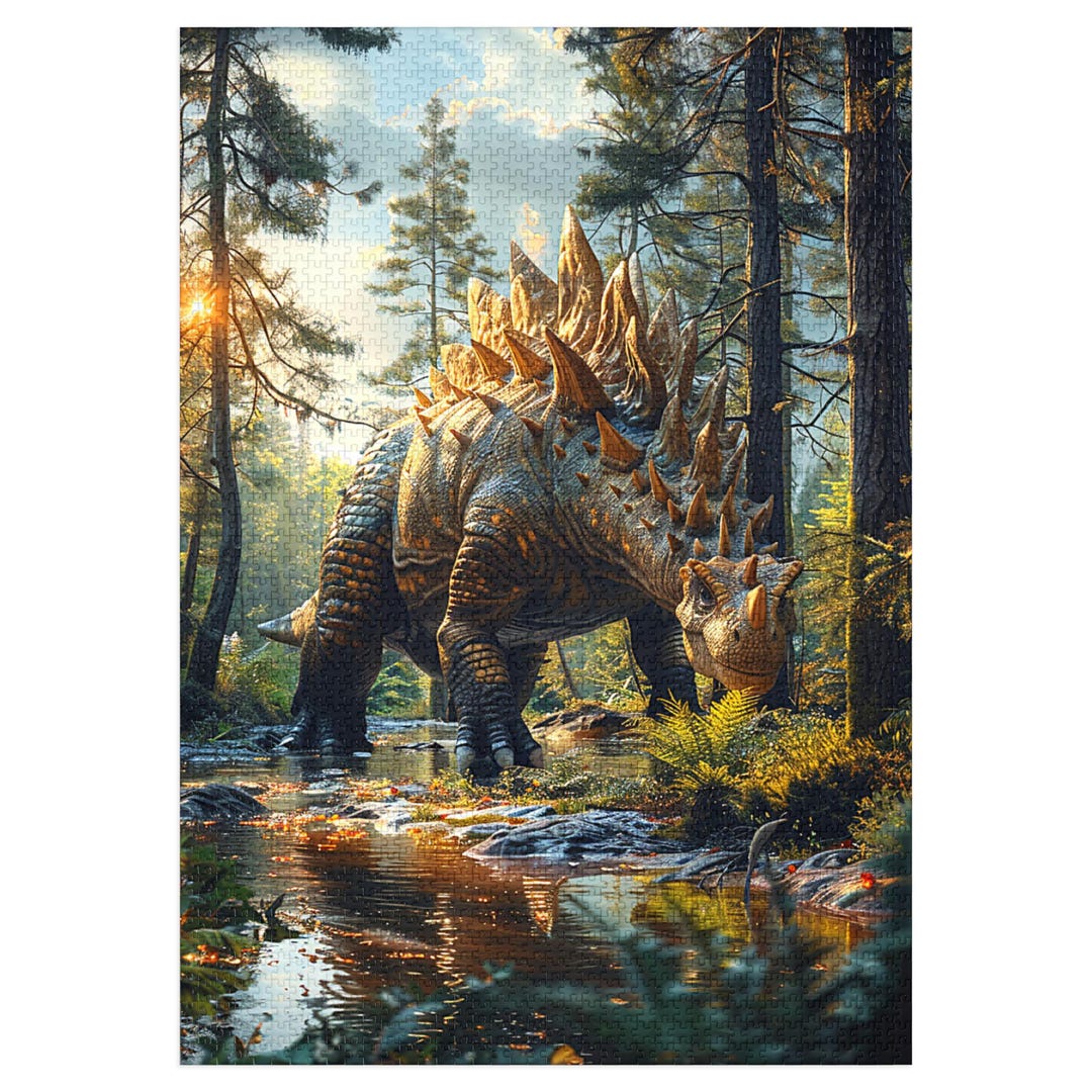 Dinosaur Stegosaurus - 2000 Piece Jigsaw Puzzle, Indoor Fun, Puzzle ...