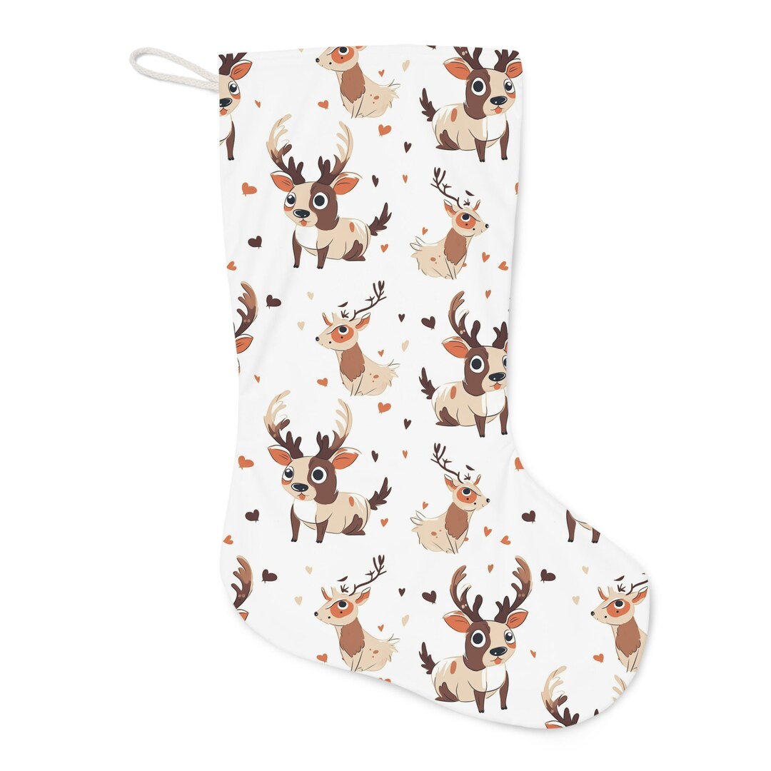 Santa Stockings: Cute Animated Christmas Reindeers - Festive Holiday ...