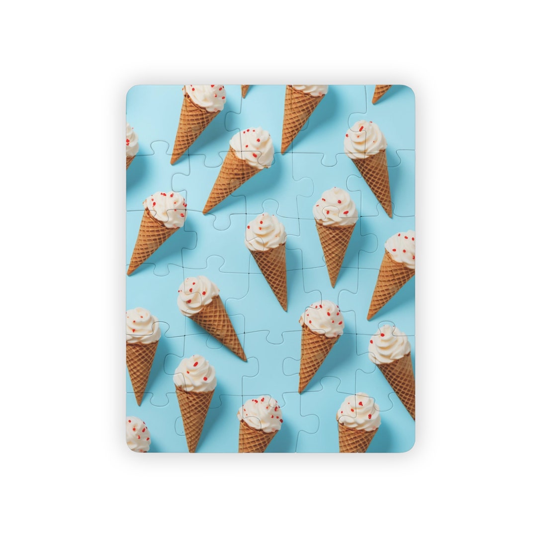 Ice Cream Cones - 30-piece Kids Jigsaw Puzzle, Fun Indoor Activity ...