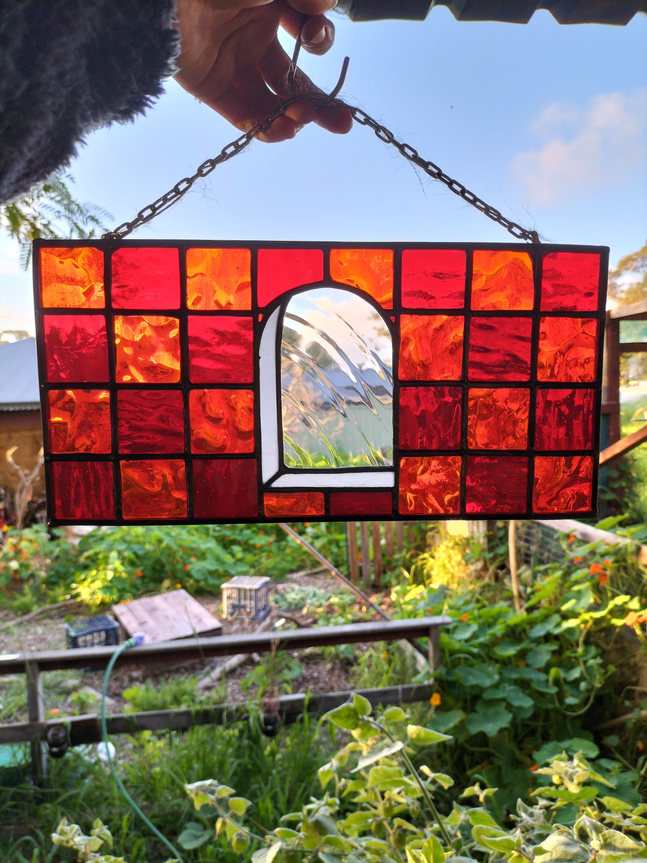 Stained Glass Checkered Portal - Etsy