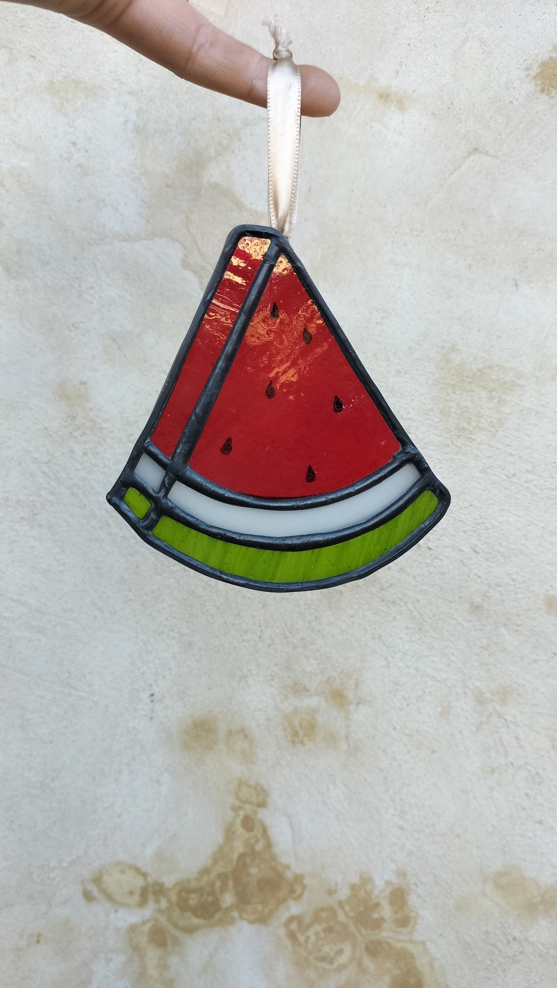 Watermelon Stained Glass Ornament - Etsy