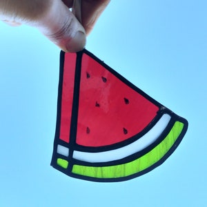 Watermelon Stained Glass Ornament - Etsy