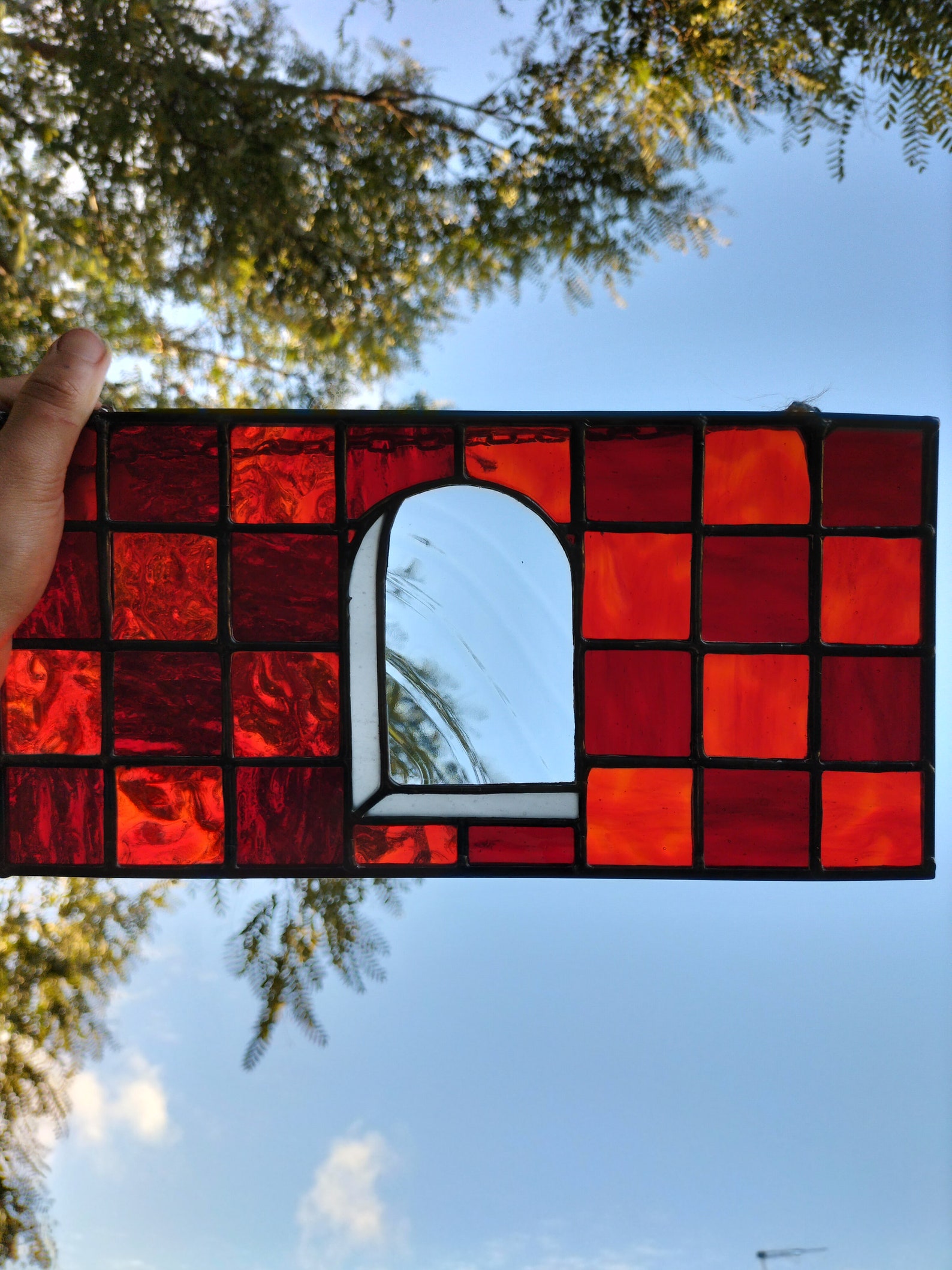 Stained Glass Checkered Portal - Etsy