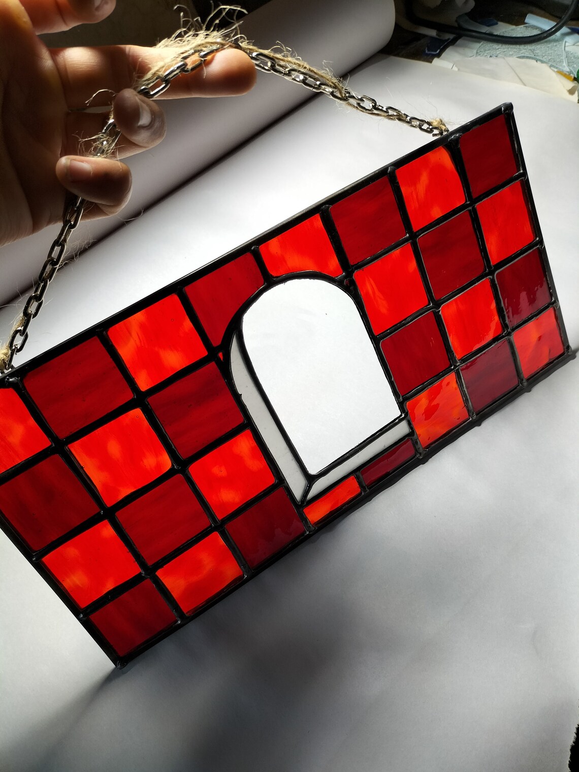 Stained Glass Checkered Portal - Etsy