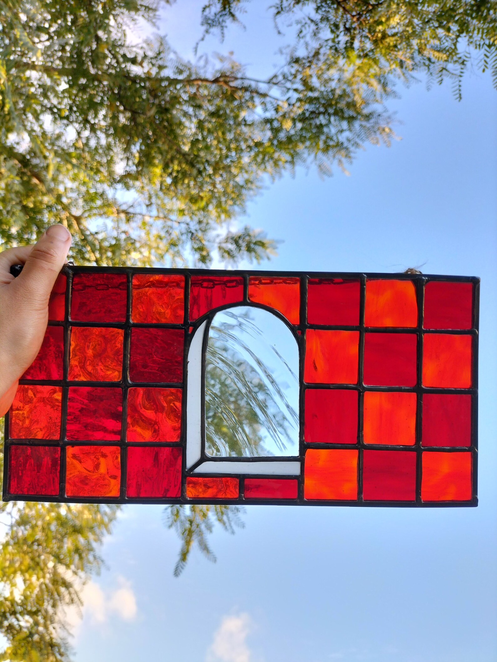 Stained Glass Checkered Portal - Etsy