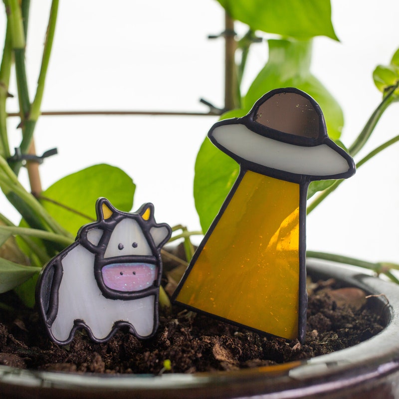 Stained Glass Cow - Etsy