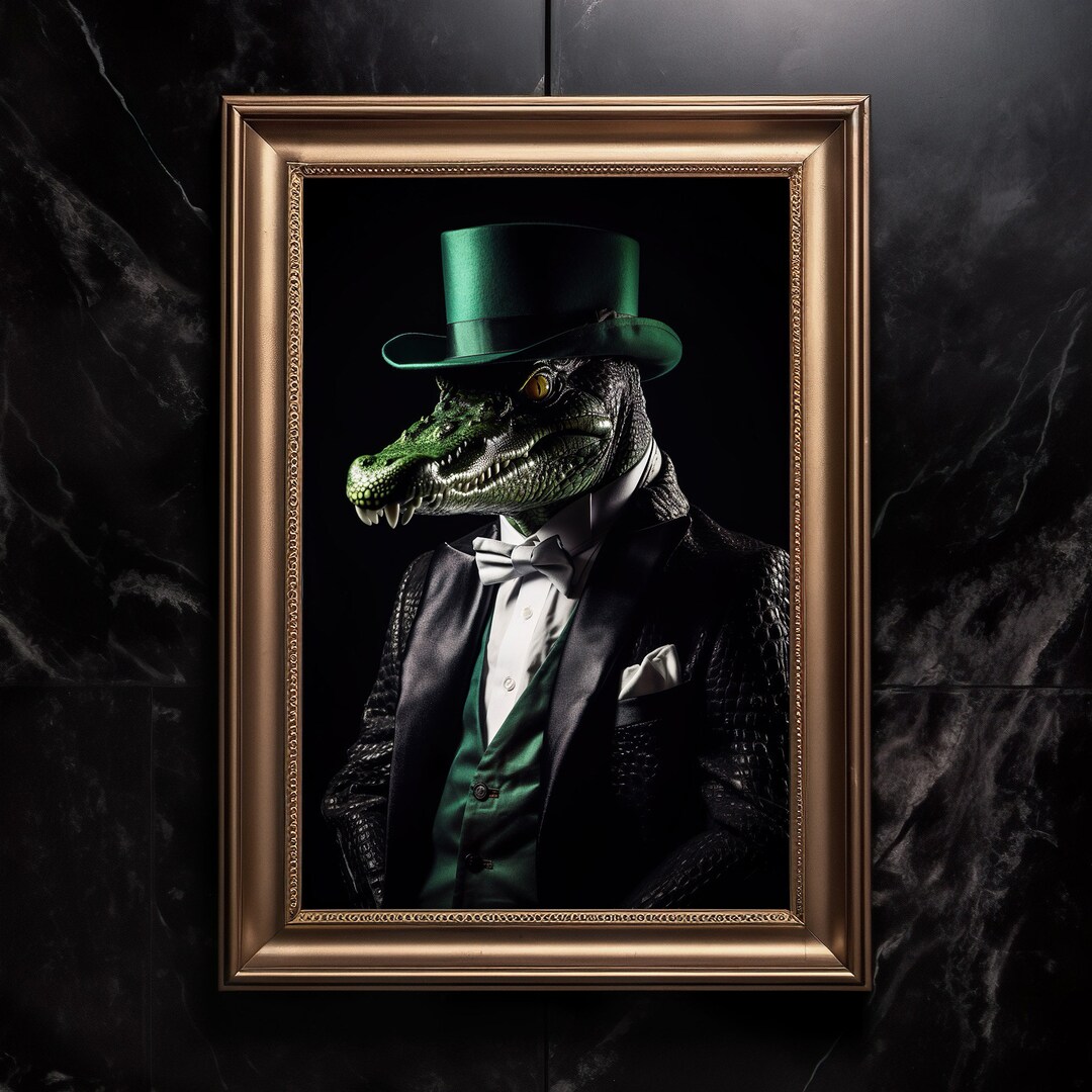 Alligator Animal Portrait || Art Poster Print - Etsy