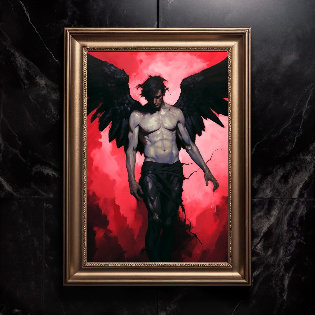 Lucifer Morningstar Art Print - Fallen Angel Poster for Home Decor - Etsy