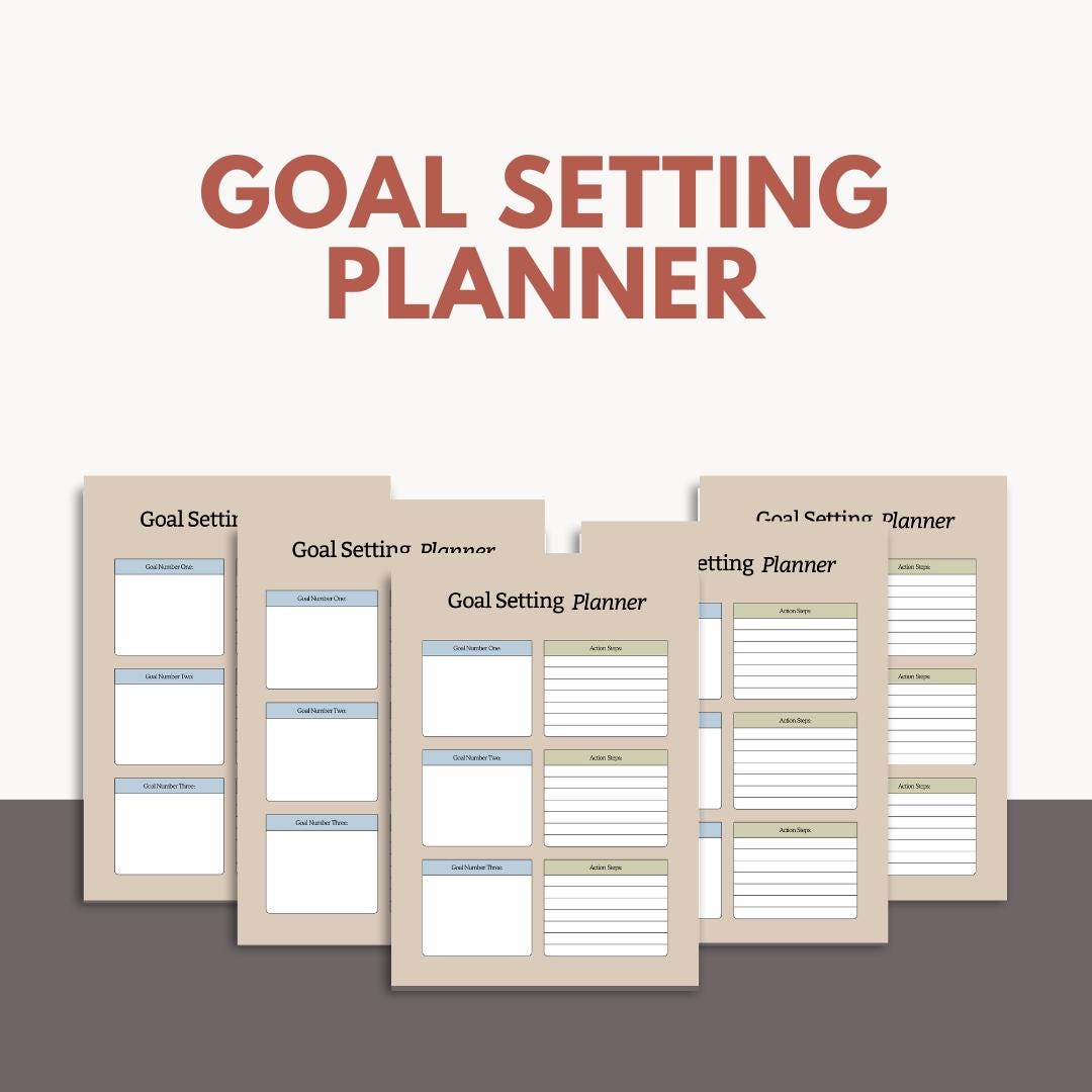 VISION BOARD PLANNER | Student Goal Planner | Goal Achieve Planner ...