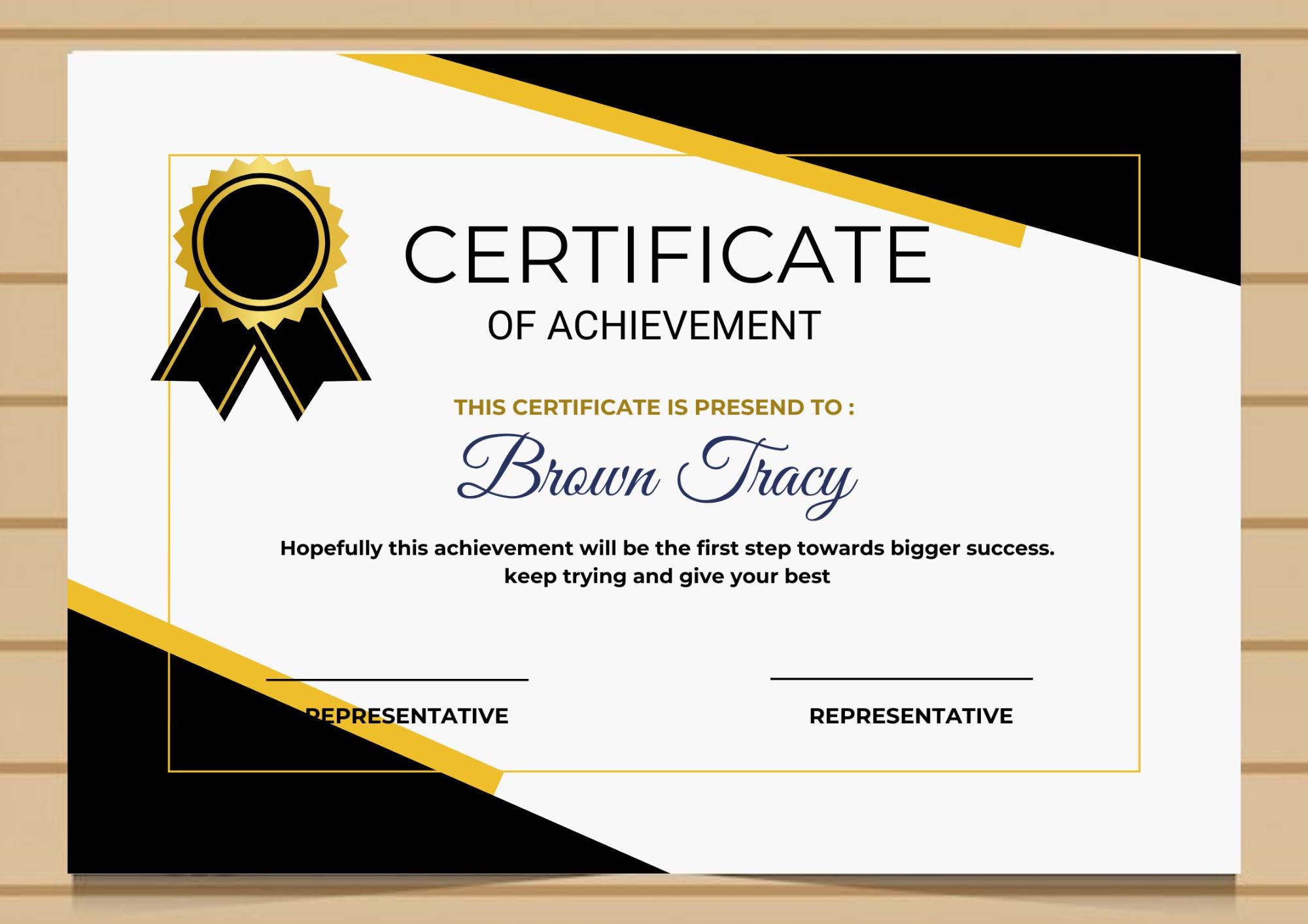 ELEGANT RECOGNITION | High-res Certificate | Digital Achievement ...