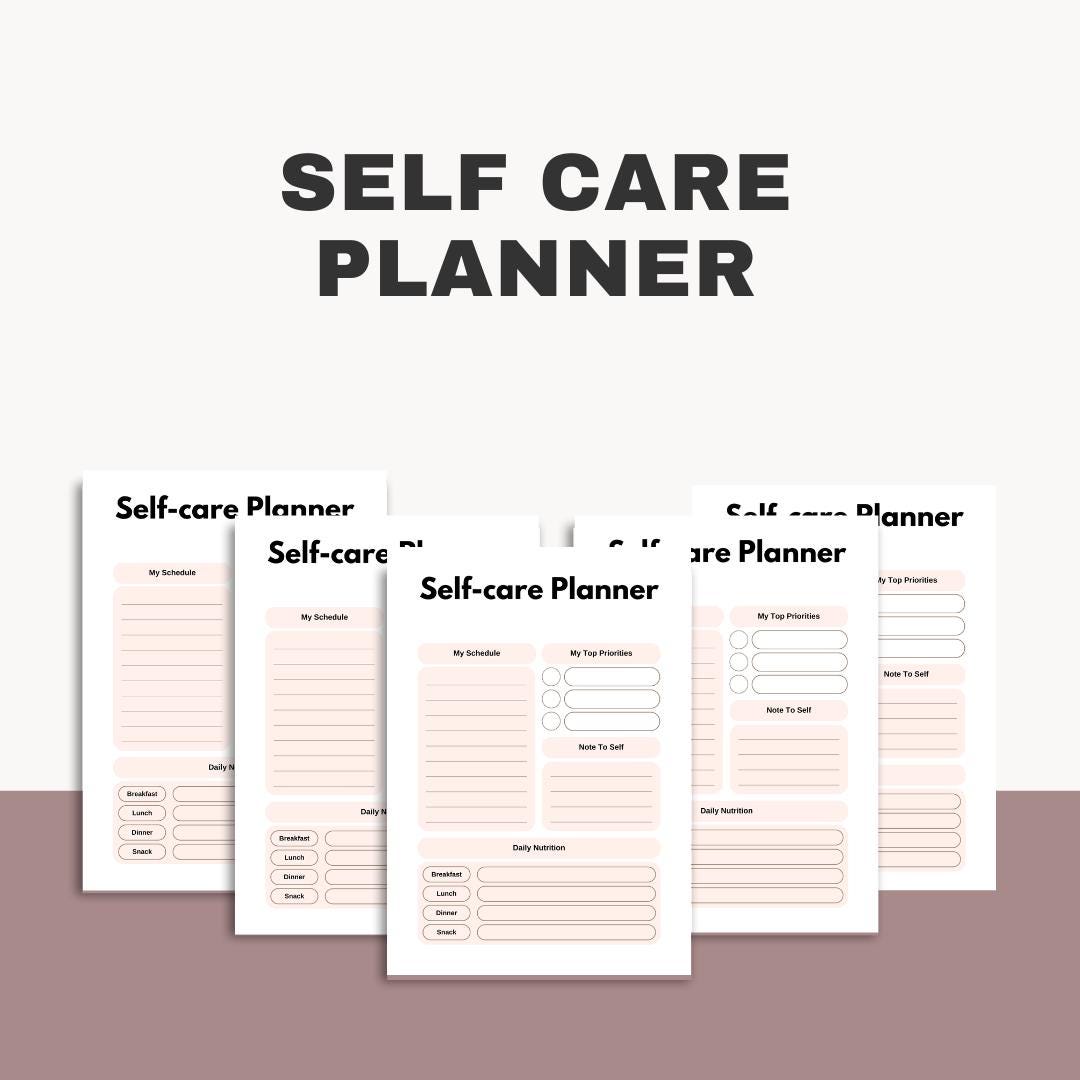 A4 SELF-CARE Planner | Mood Tracker Pdf | Stress Management | Mental ...