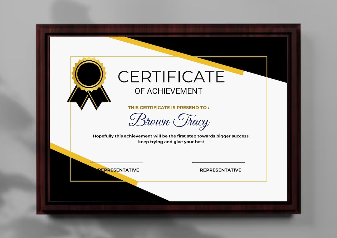 ELEGANT RECOGNITION | High-res Certificate | Digital Achievement ...