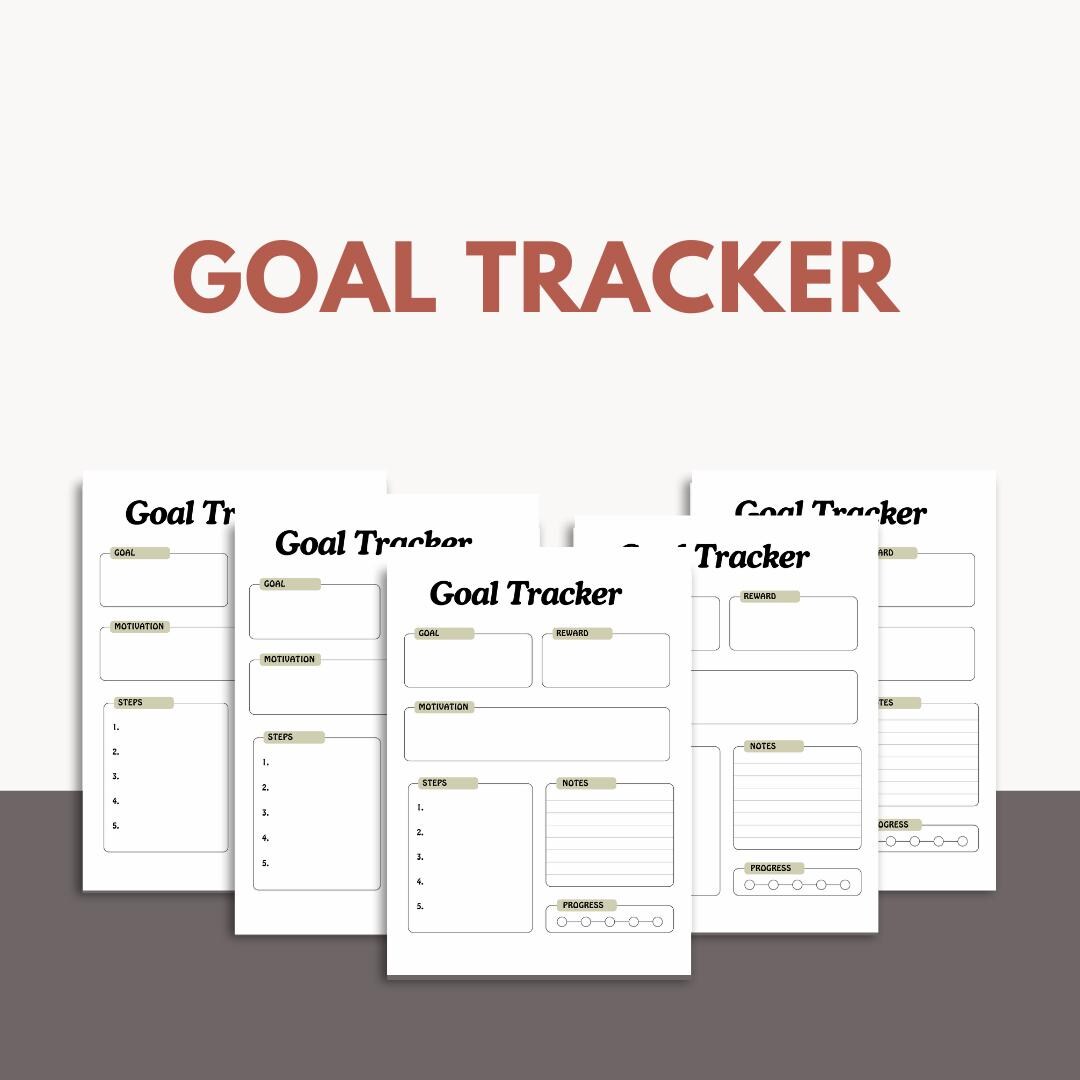 ELEGANT GOAL TRACKER | A4 Ambition Planner | A4 Goal Planner | Ambition ...