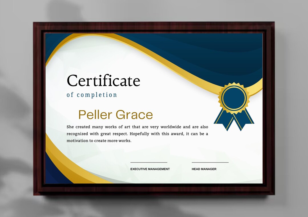 TEXT CERTIFICATE PDF | Special Certificate | Completion Award ...