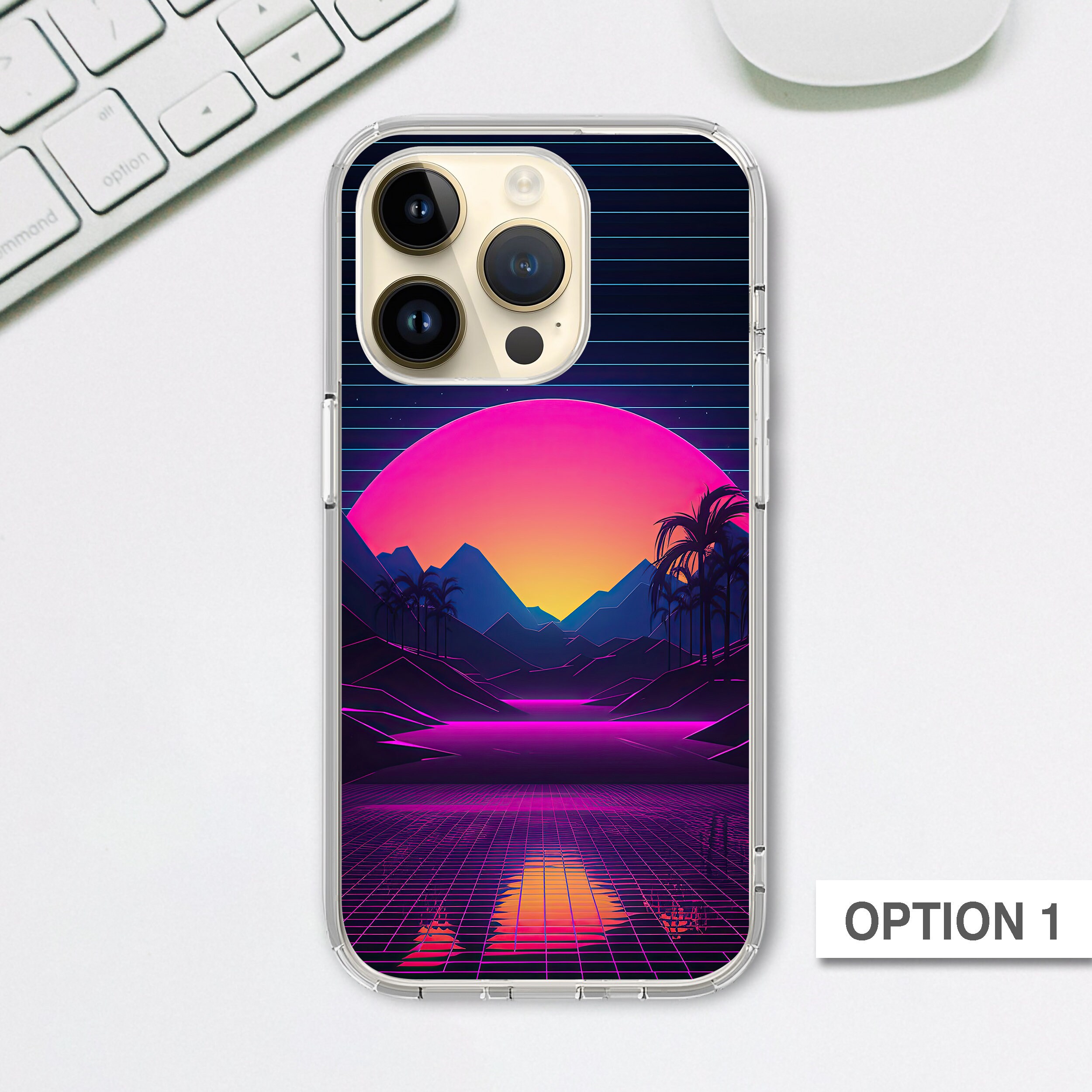 Retro Vintage Synthwave Drawing Painting Digital Print Phone - Etsy