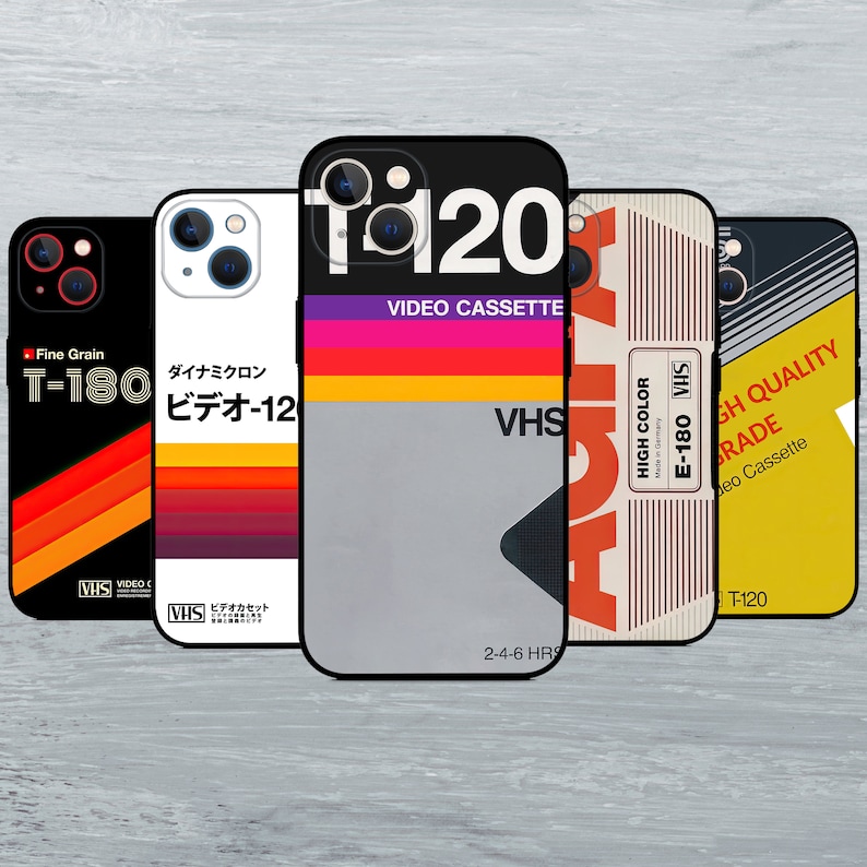 Retro Vintage Classical 80s VHS Phone Case Cover for iPhone 15 14 13 12 ...