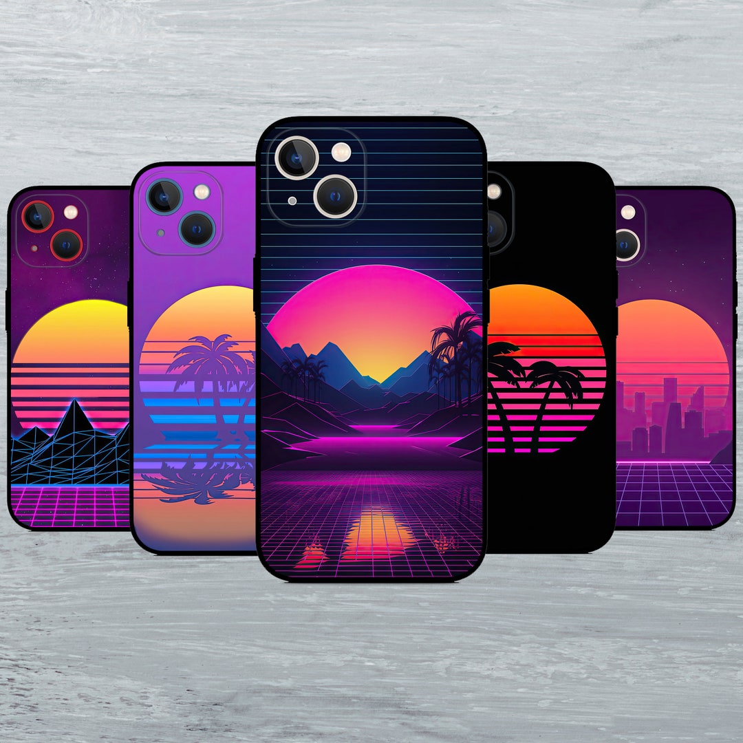 Retro Vintage Synthwave Drawing Painting Digital Print Phone - Etsy