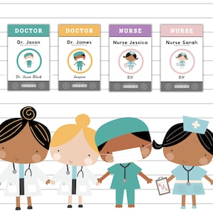 Kids Doctor Tag & Nurse Name Badge - Editable Medical ID Card | Pretend ...