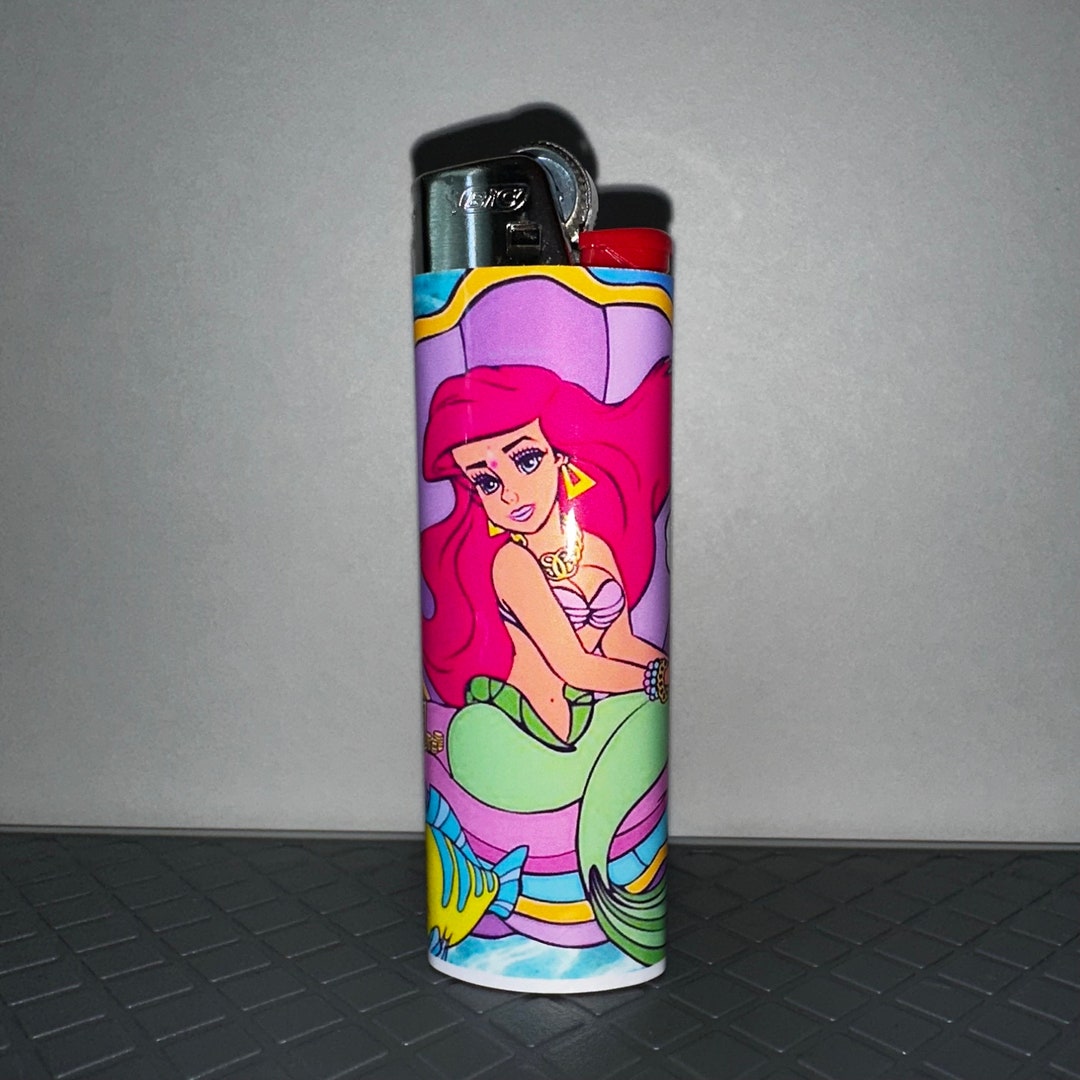 Smoking High Mermaid Lighter Custom Lighter Wraps Little - Etsy