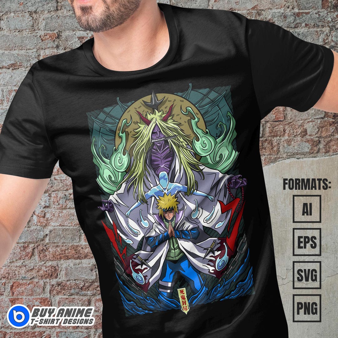 Anime Vector T-shirt Design | Anime Merch Design Template | EPS SVG PNG ...