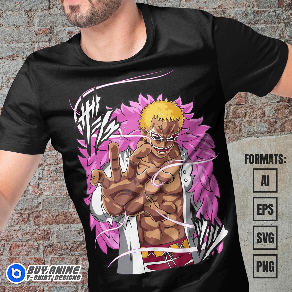 Premium Anime Vector Template, Anime Png for Shirts, Svg, Ai, Eps, Png ...