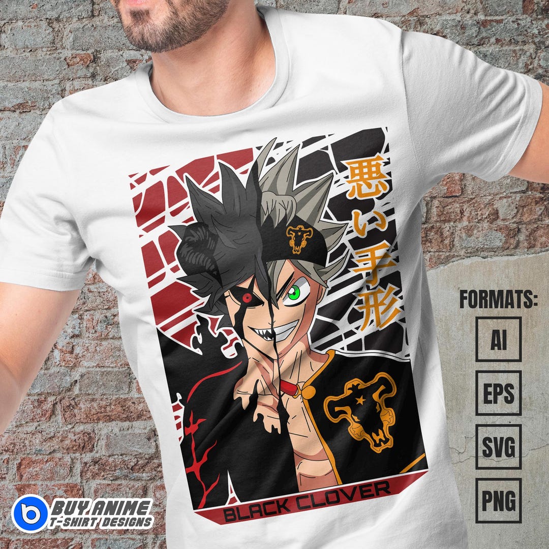 Anime Vector T-shirt Design | Anime Merch Design Template | EPS SVG PNG ...