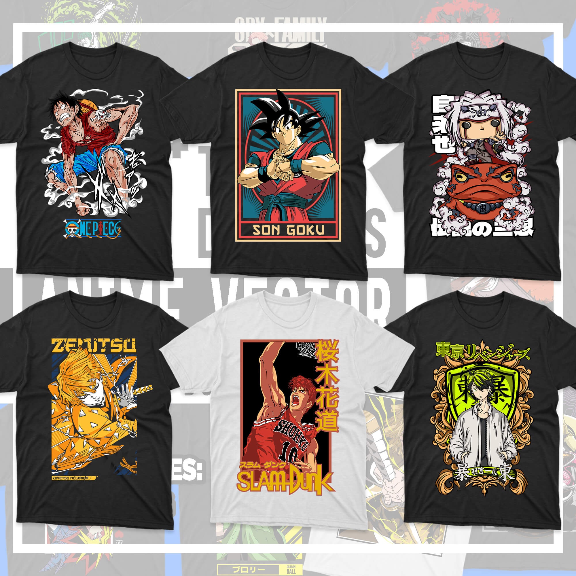 700 Anime Vector T-shirt Designs Ultimate Bundle Templates - Etsy